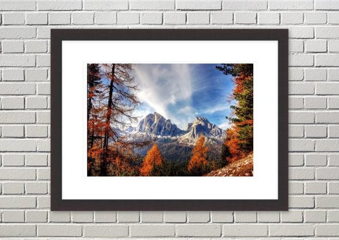 Dolomites Mountains Italy | Framed Print